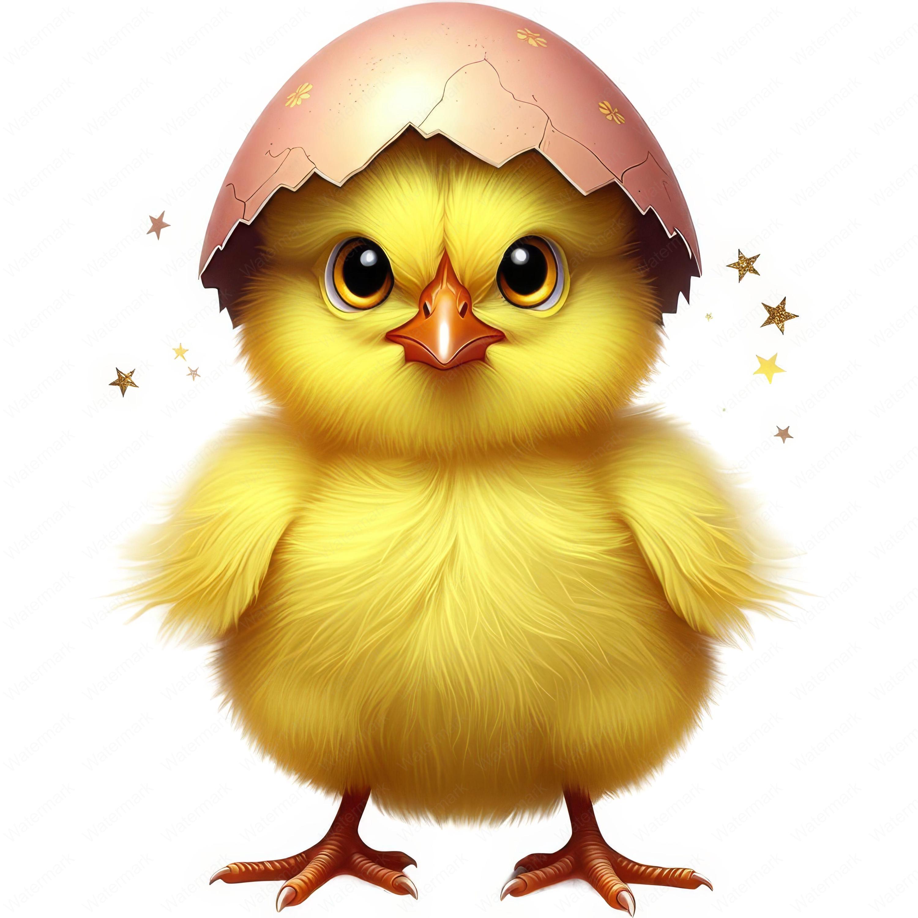Spring Chick Clipart: Hat & Egg PNG Bundle (digital Download) - Etsy