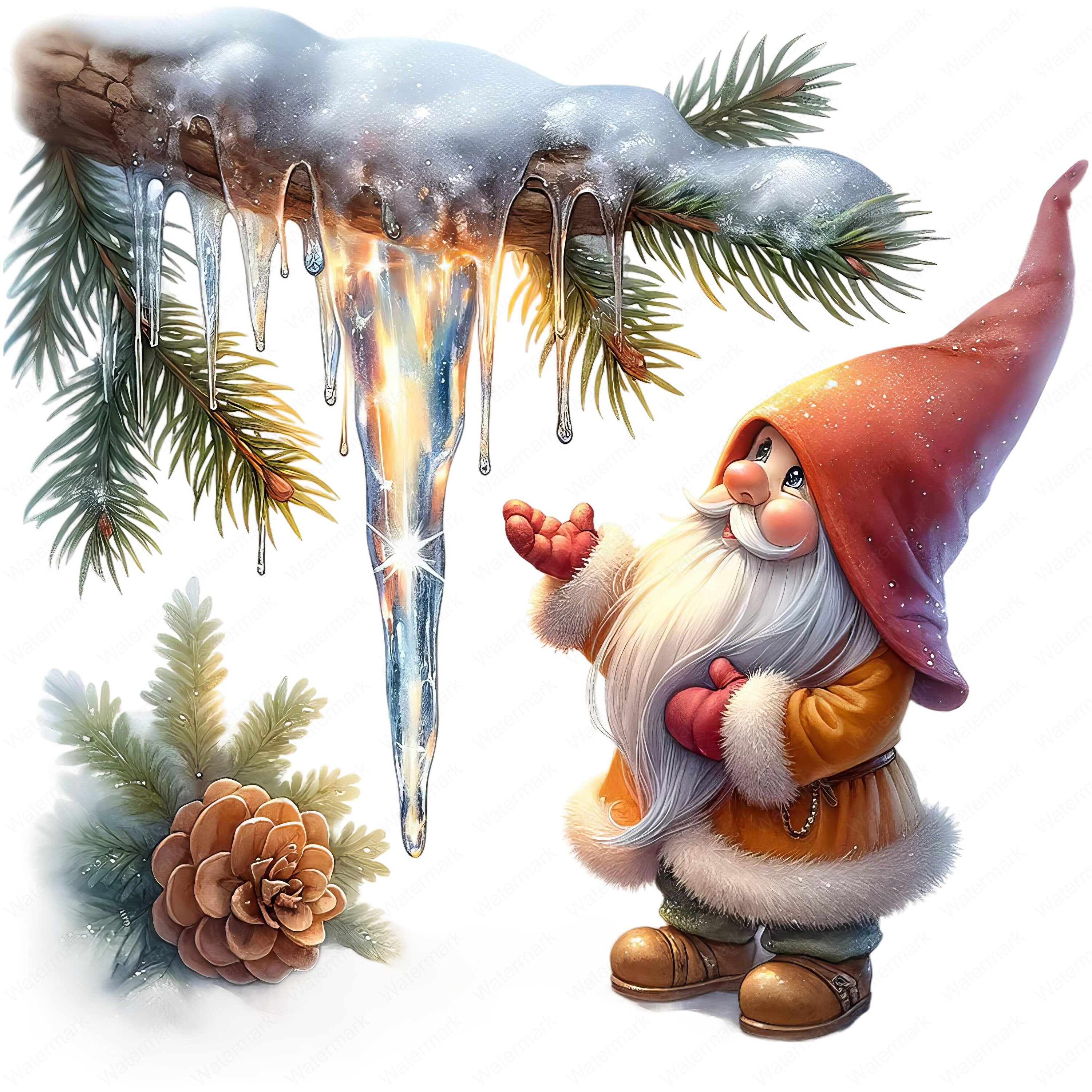 Christmas Gnome Clipart Bundle | Holiday Art, Commercial Use (digital ...
