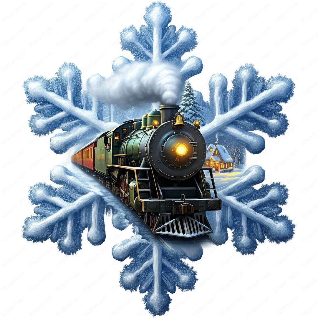 Christmas Train Clipart: Holiday PNG Bundle (digital Download) - Etsy
