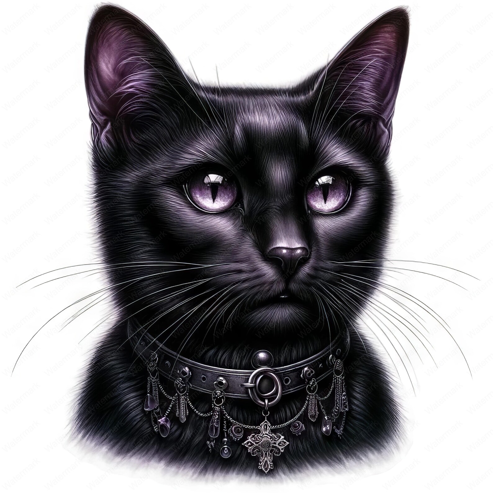 Gothic Cat Clipart: Dark Fantasy Art Printables (commercial Use ...