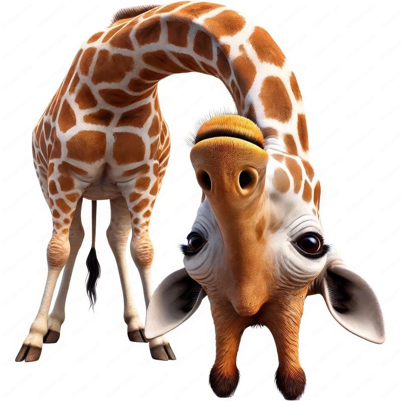 Giraffe Cartoon Stickers - Etsy