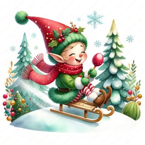 Christmas Elf Clipart Clipart Bundle 04 10 High-quality Images Wall Art ...