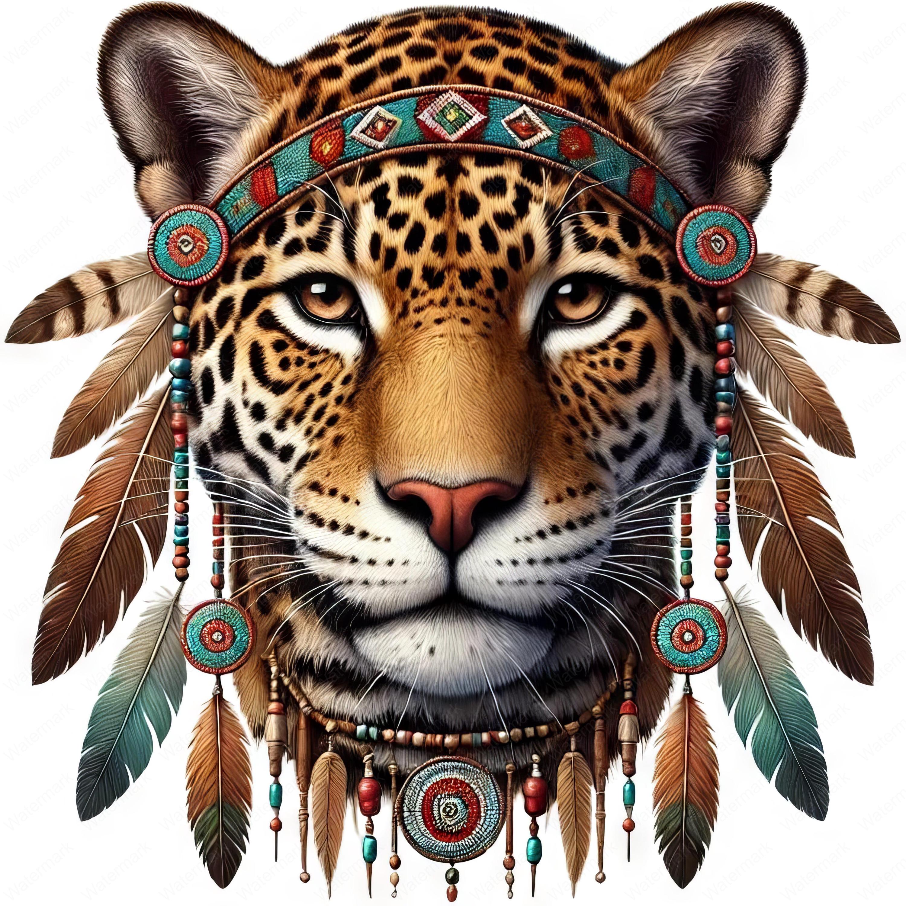 Tribal Leopard Clipart Bundle: Native American Designs (digital ...