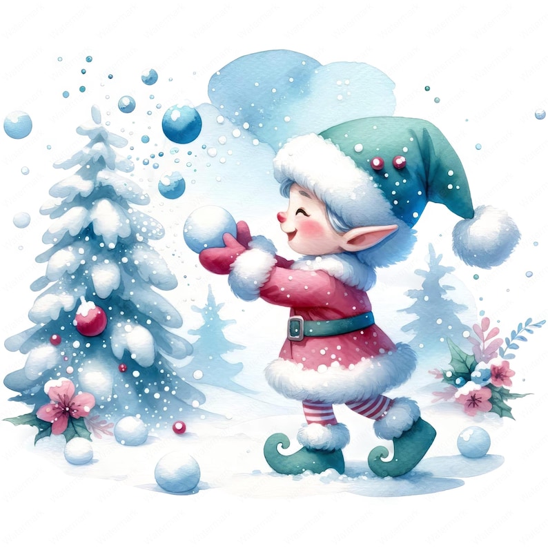 Christmas Elf Clipart: Holiday Season Designs (digital Download) - Etsy