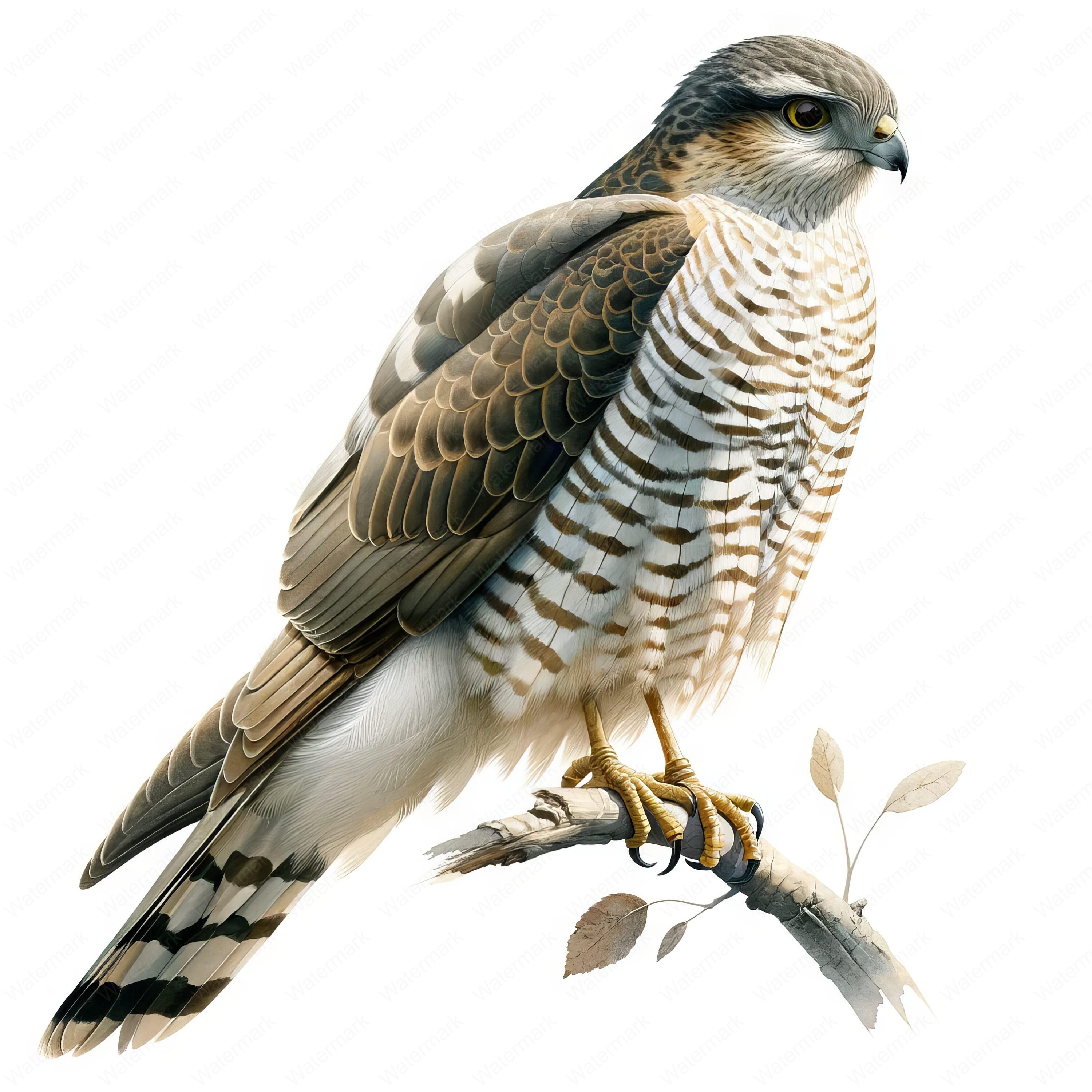 Sparrowhawk Clipart Bundle | Fierce Bird of Prey Designs (digital ...
