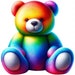 Rainbow Teddy Bear Clipart 10 High-quality Images Colorful Bear ...