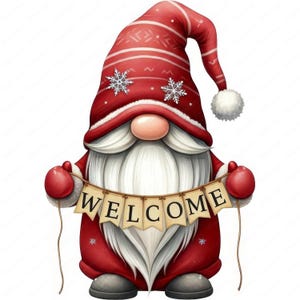 Welcome Gnome Clipart Bundle | Seasonal Designs (digital Download) - Etsy