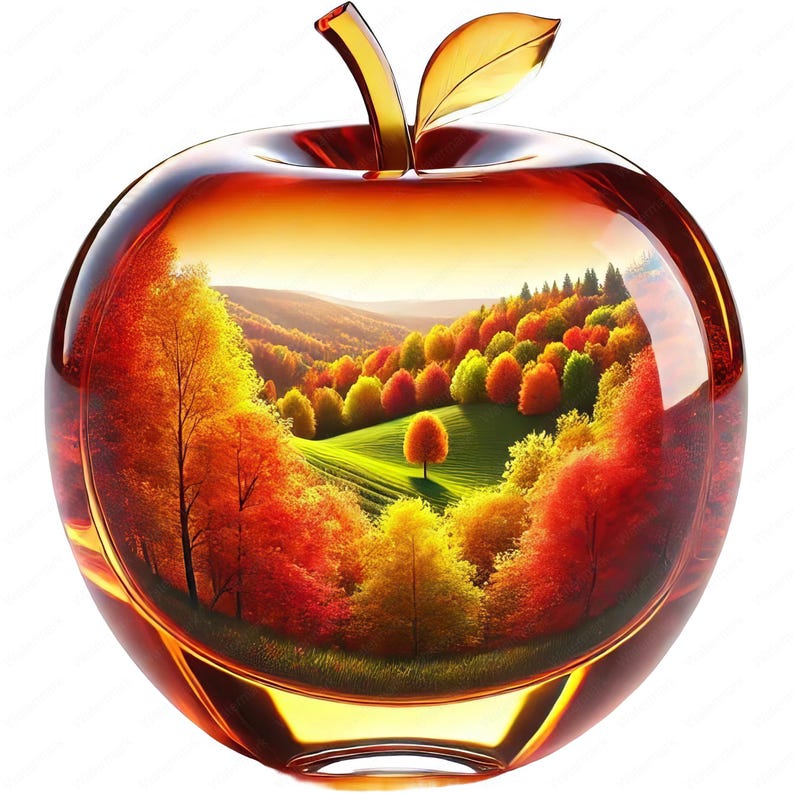Autumn Apple Clipart Bundle: Vibrant Fall Designs (digital Download) - Etsy