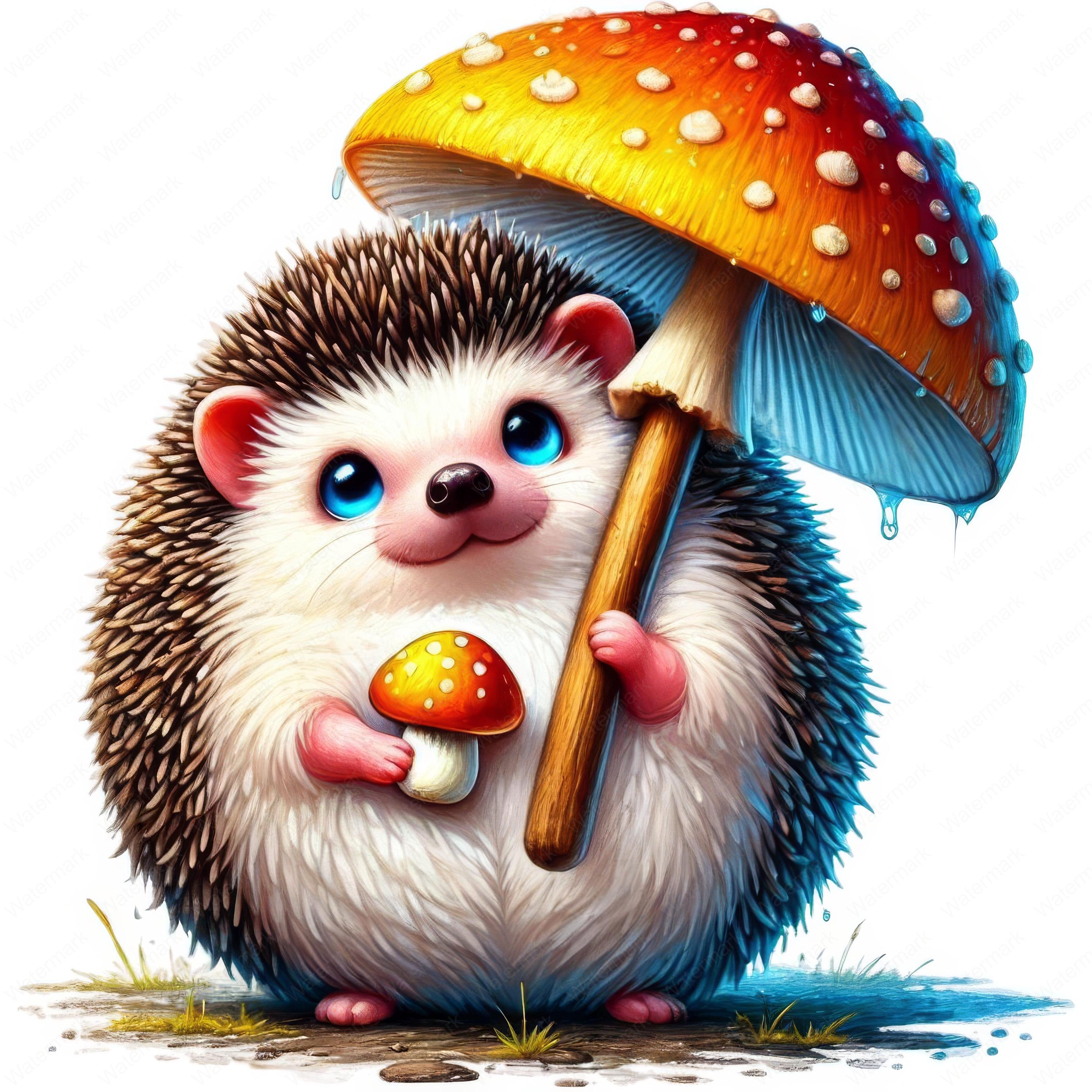 Autumn Hedgehog Clipart Bundle | Fall Woodland Animal Art (digital ...
