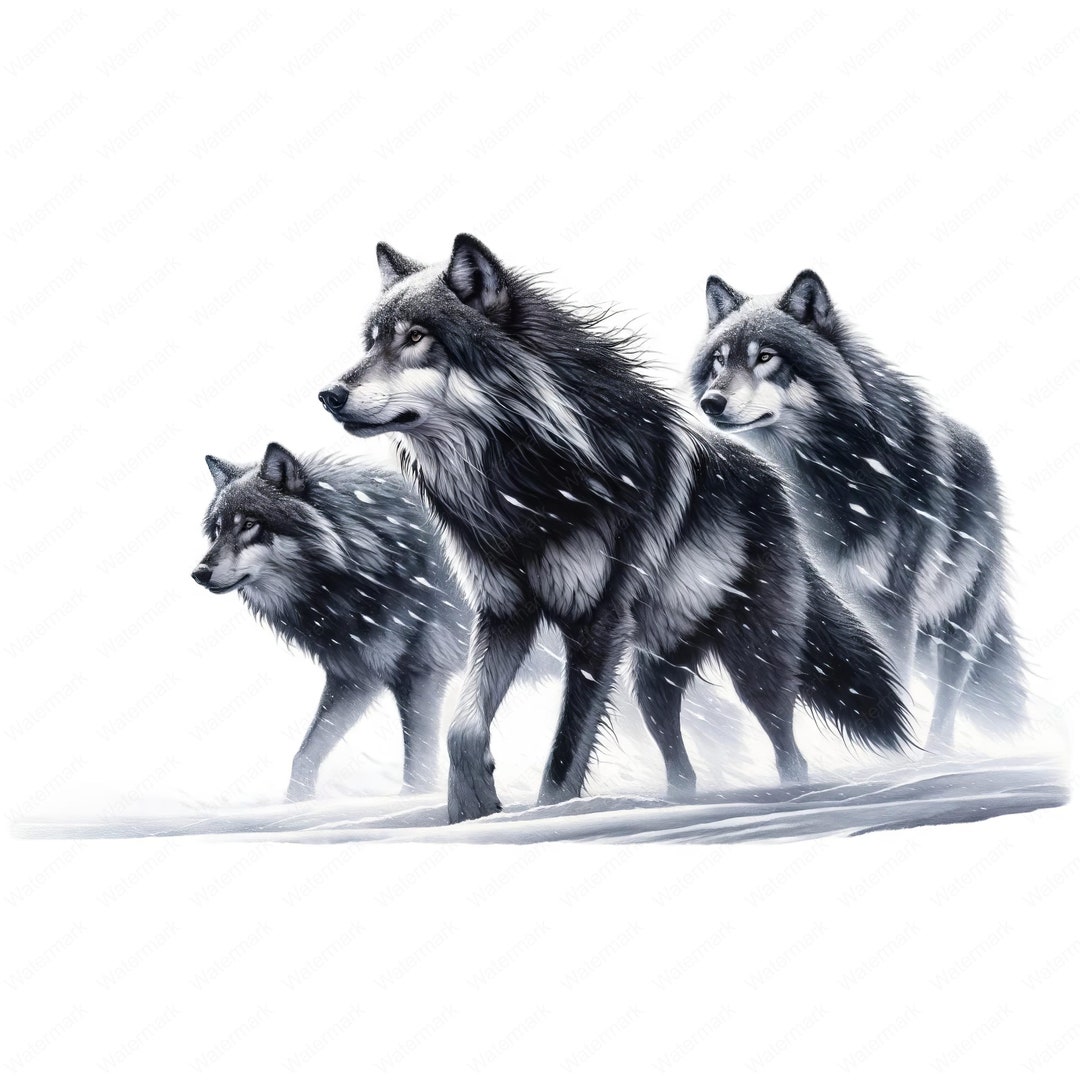 Wolf Pack Clipart Dynamic Wolf Pack Clipart Bundle 01 10 High-quality ...