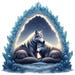 Romantic Wolf Clipart: Heart-shaped Nature PNG Bundle (digital Download ...