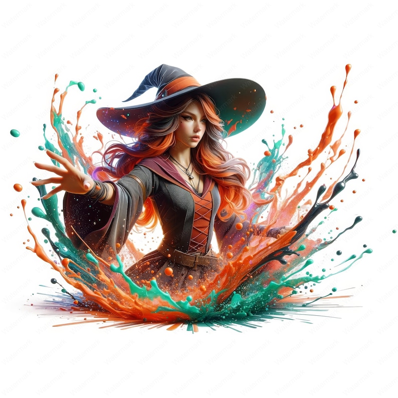 Mystical Witch Clipart Bundle: 3D Fantasy Art (digital Download) - Etsy