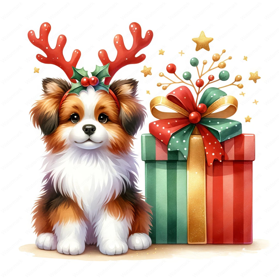 Christmas Dog Clipart Clipart Bundle 02 10 Festive Images - Etsy Australia