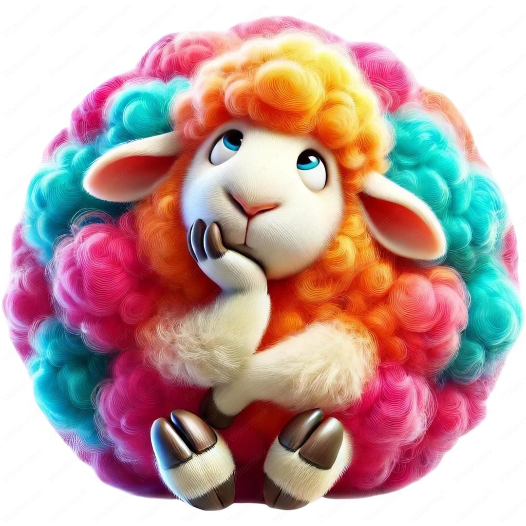 Fluffy Sheep Clipart Bundle: Farm Animal Art (digital Download) - Etsy