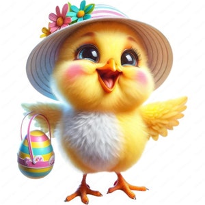 Easter Chick Clipart | Funny Easter Chick Clipart Bundle | 10 High ...