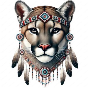 Native American Cougar Clipart: Tribal Designs (digital Download) - Etsy