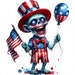 Zombie 4th of July Clipart Bundle: Independence Day Art (digital ...