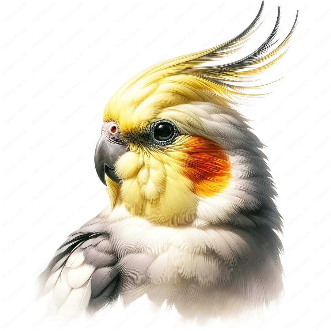 Colorful Cockatiel Clipart | Bird Art Designs (digital Download) - Etsy