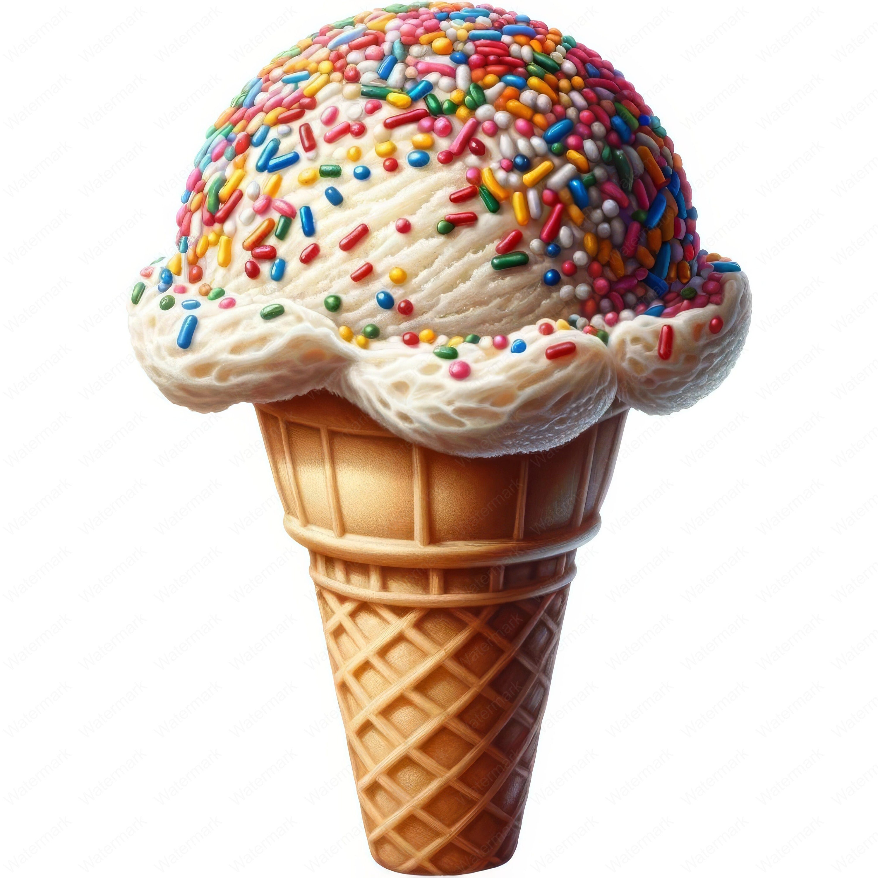 Sprinkles Ice Cream Clipart Bundle: Sweet Treat Designs (digital ...