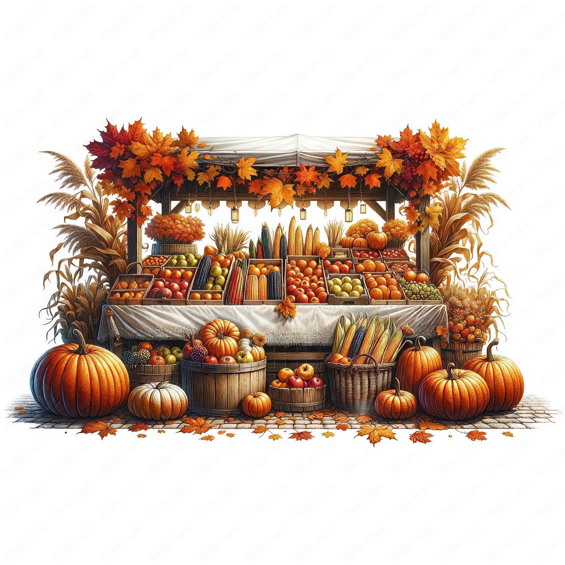 Fall Market Stall Clipart: Autumn Fair Designs (digital Download) - Etsy