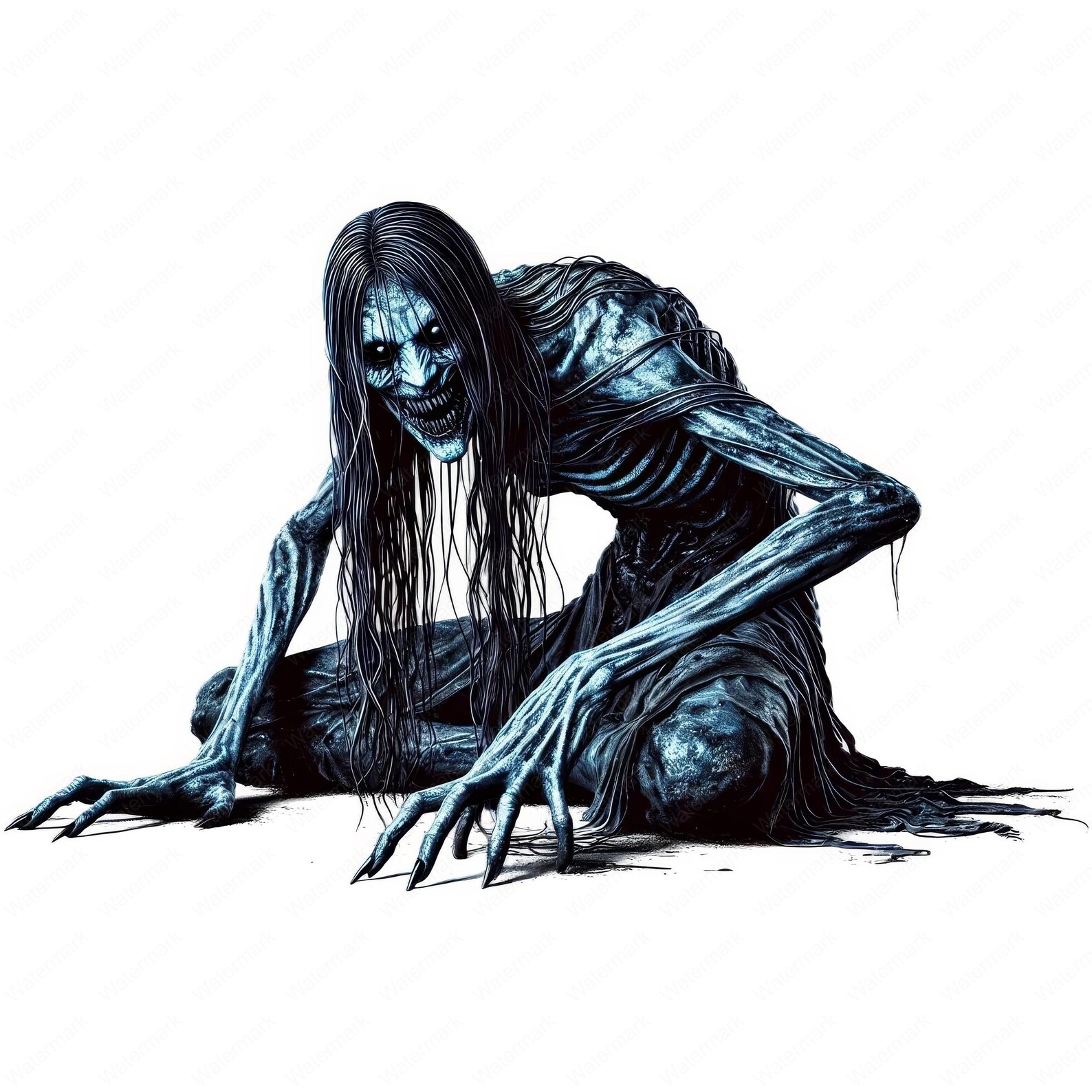 Creepy Black Annis Clipart Bundle: Horror Art Designs (digital Download ...