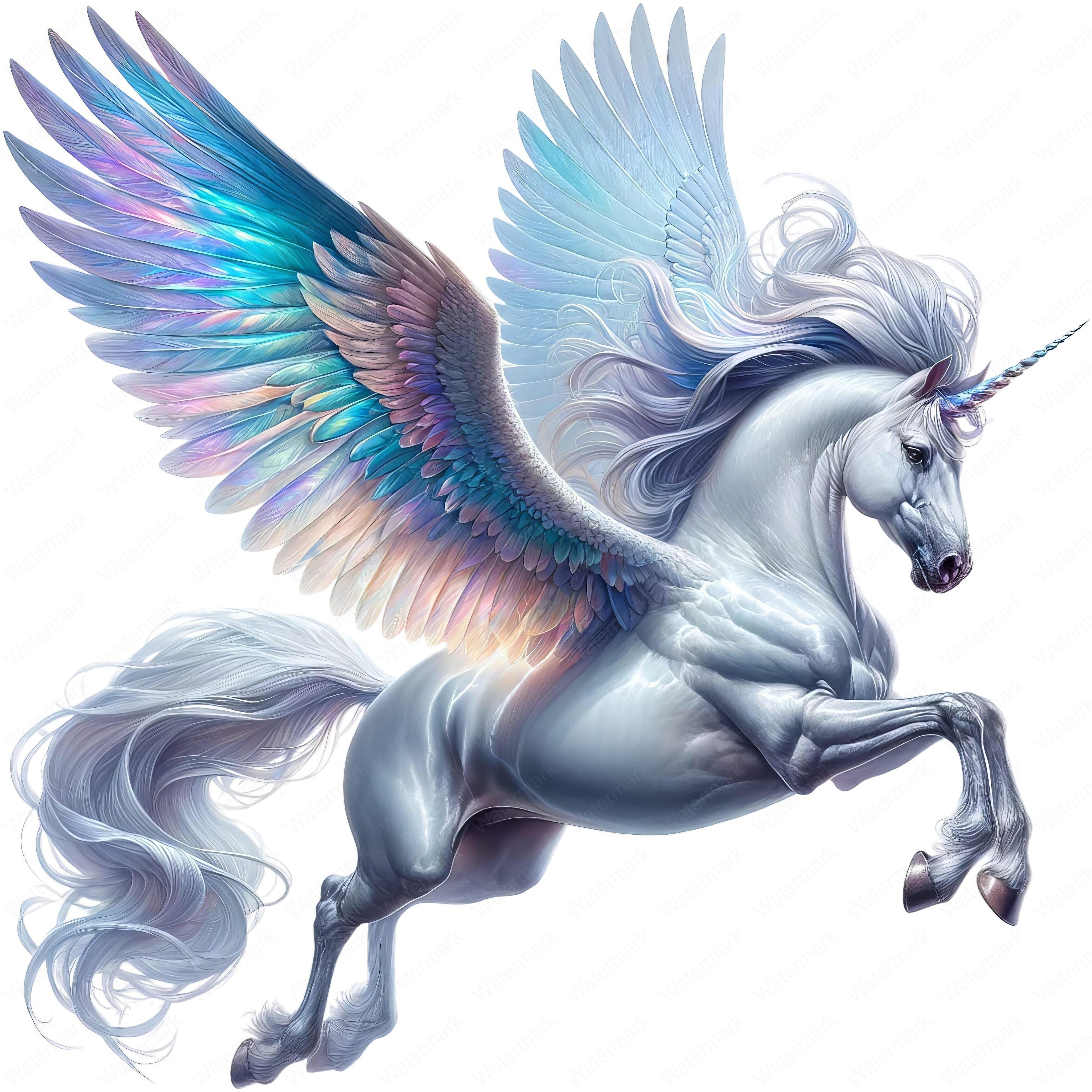 Flying Unicorn Clipart Bundle: Majestic Fantasy Art (digital Download ...