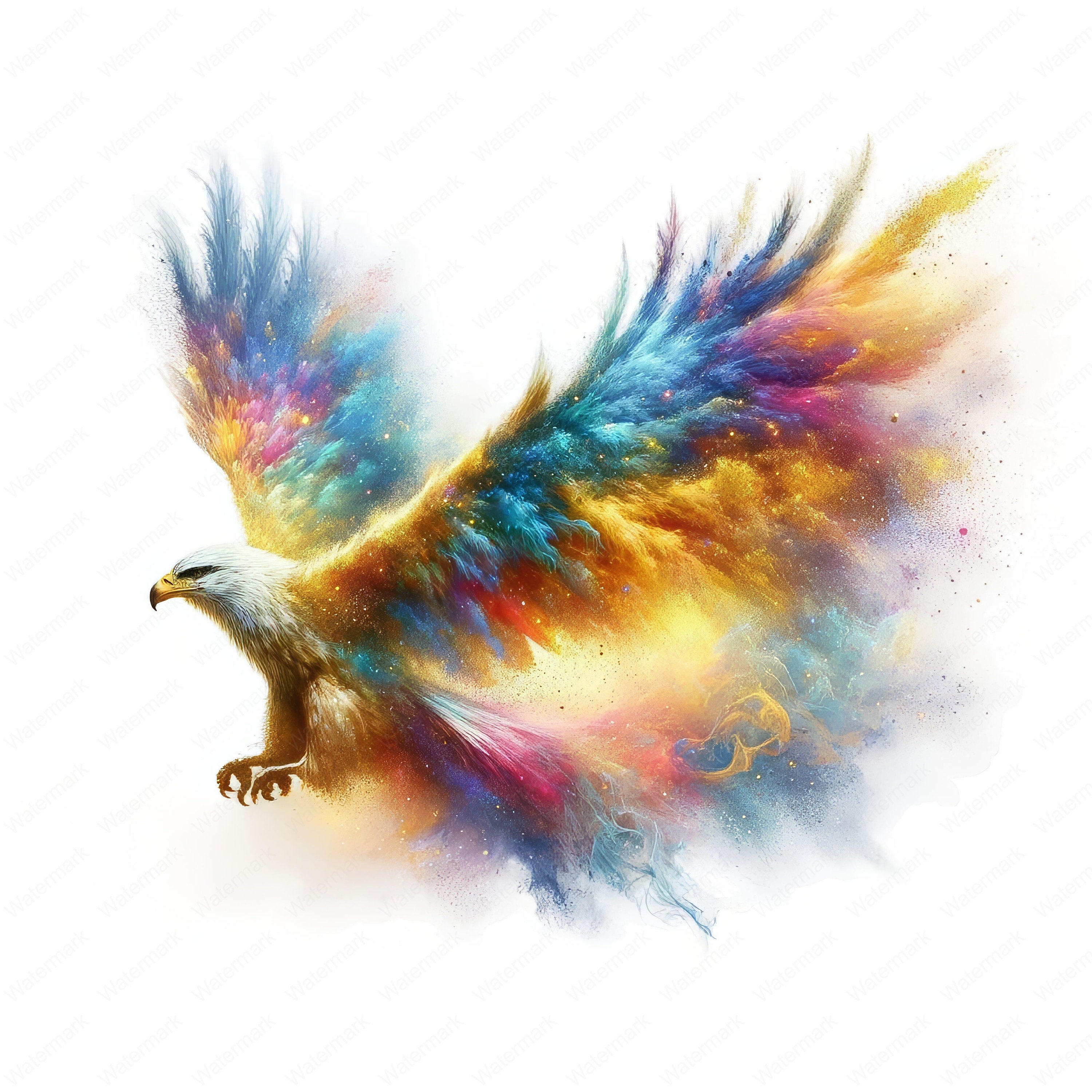 Dreamy Eagle Clipart Bundle: Majestic Eagle Art Printables (digital ...