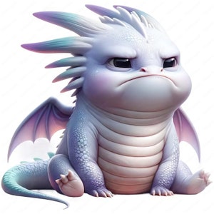 Grumpy Dragon Clipart Bundle: Fantasy Art Printables (digital Download ...