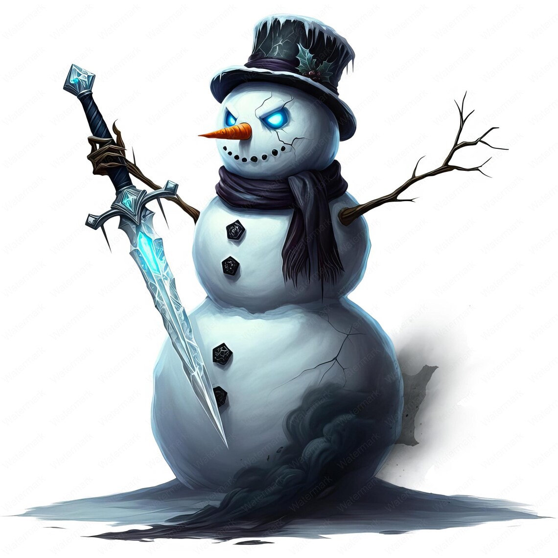 Gothic Snowman Clipart: Fantasy PNG Bundle (digital Download) - Etsy