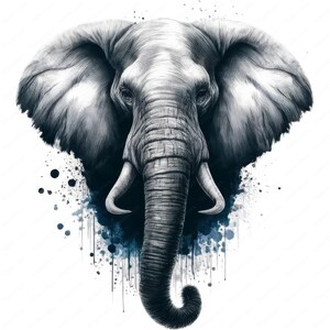 Wildlife Clipart | Majestic Elephant Clipart Bundle | 10 High-quality ...