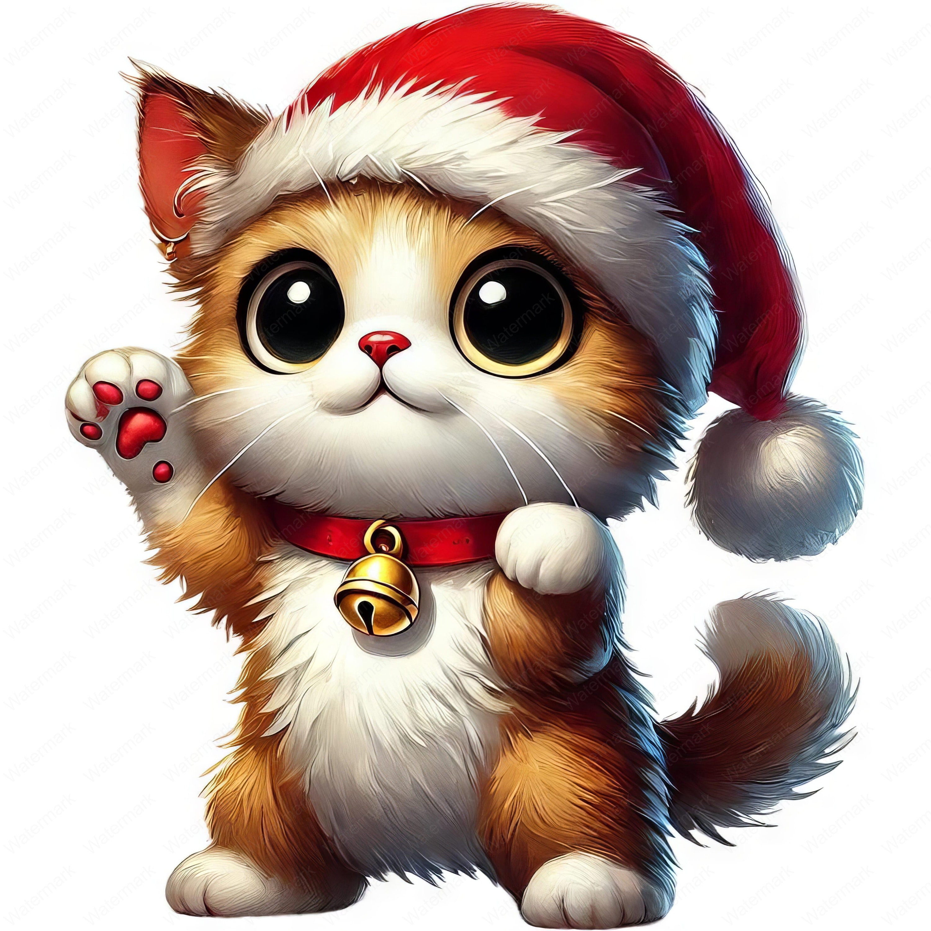 Christmas Cat Clipart Bundle | Holiday Designs (digital Download) - Etsy