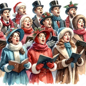 Retro Christmas Clipart Clipart Bundle 07 10 Vintage-inspired Images ...