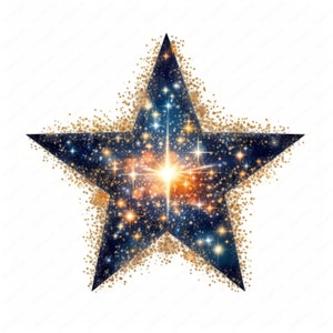 Sparkling Star Clipart Shimmering Sparkling Star Clipart Bundle 10 High ...