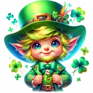 Cute Leprechaun Clipart | Adorable Leprechaun Clipart Bundle | 10 High ...