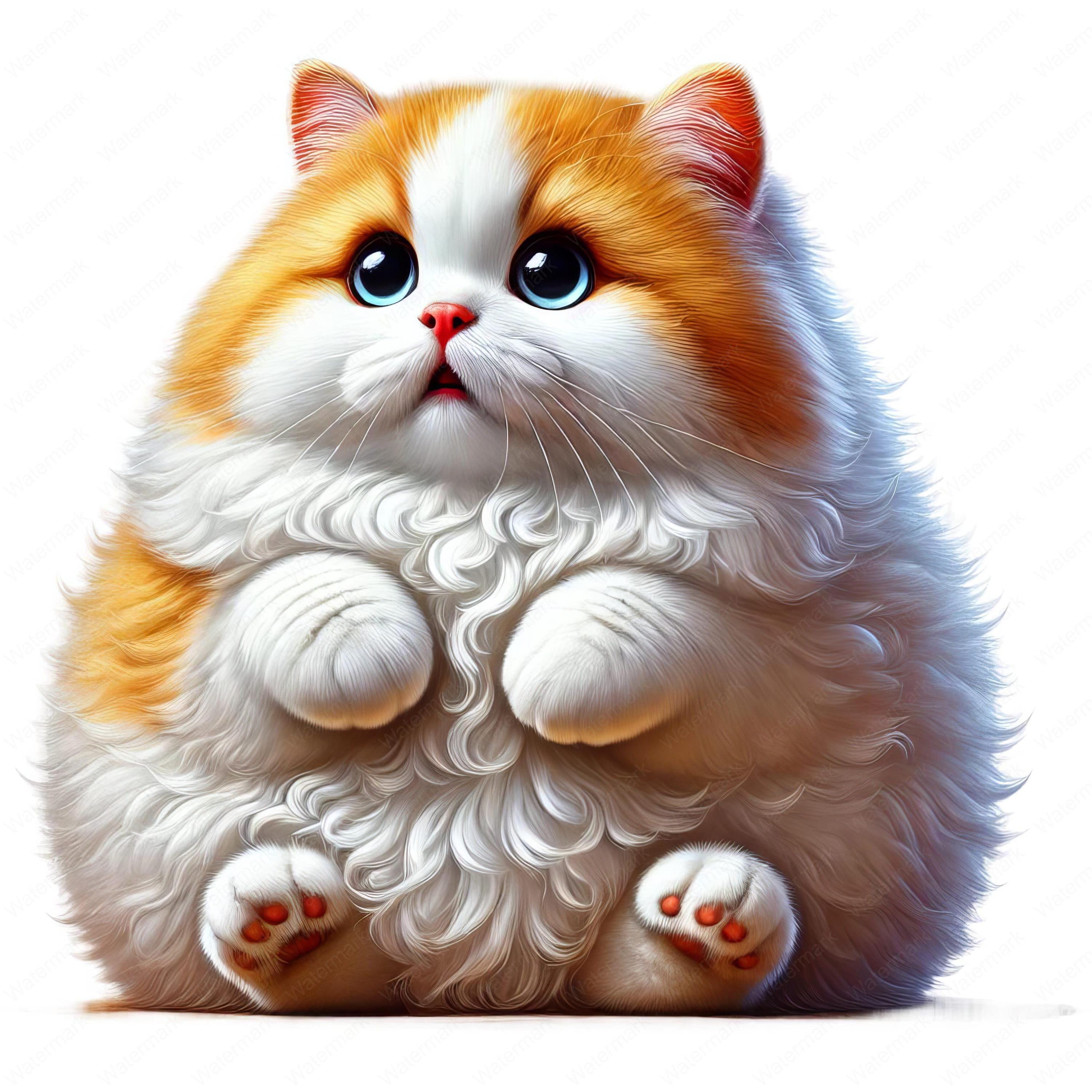 Fluffy Cat Clipart Bundle: Adorable Animal Art (digital Download) - Etsy