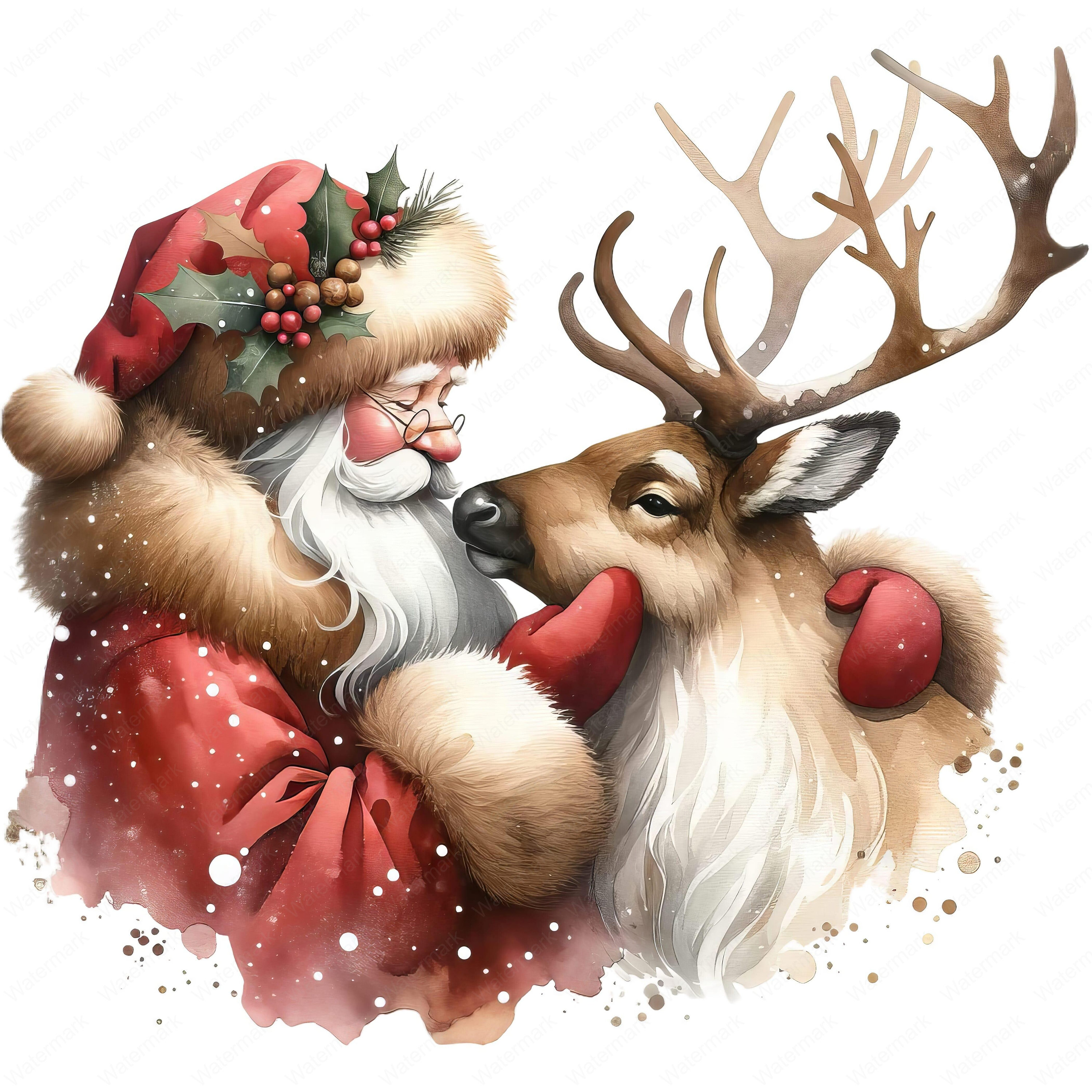 Festive Santa Clipart Bundle: 10 Holiday Designs (commercial Use ...