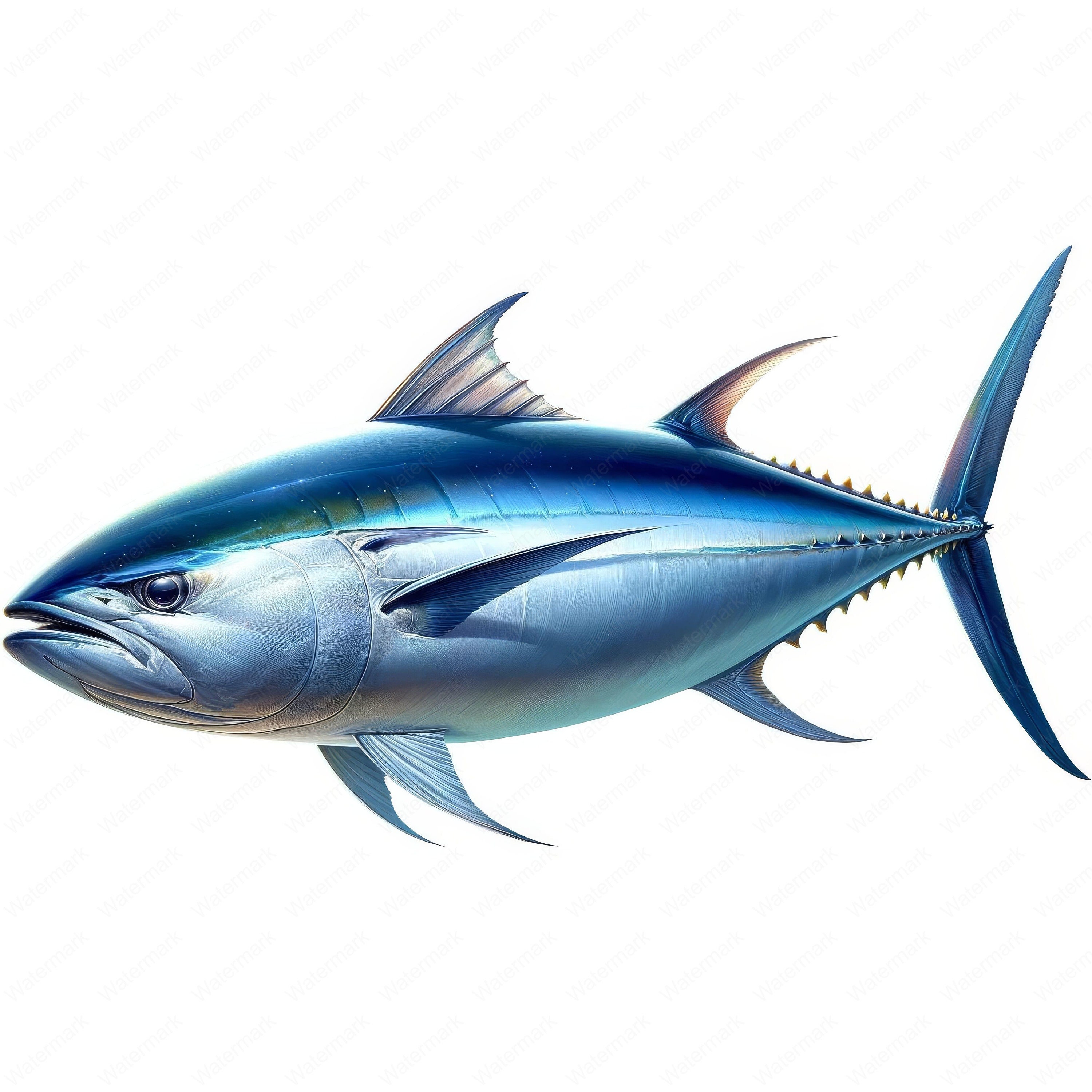 Realistic Tuna Fish Clipart Bundle: Marine Art Printables (digital ...