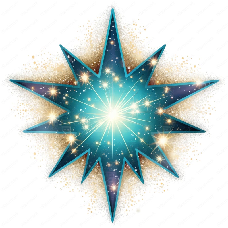 Sparkling Star Clipart Bundle: Celestial Art Designs (digital Download ...