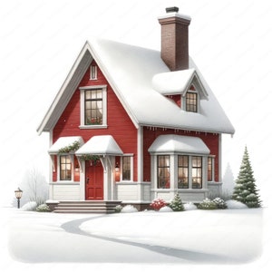 Santa's House Clipart Festive Clipart Bundle 10 High-quality Images ...