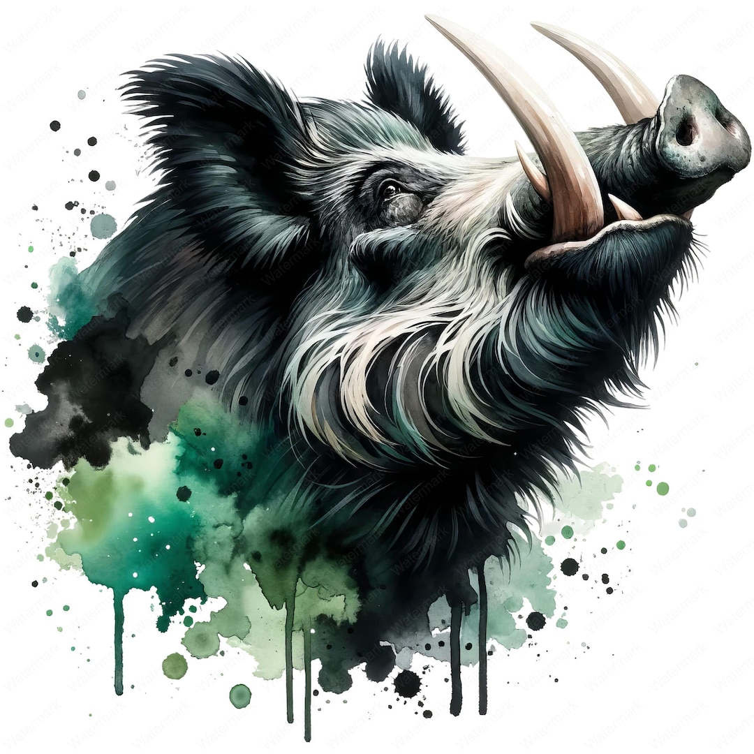 Wild Boar Clipart | Clipart Bundle | 10 High-quality Designs | Wall Art ...
