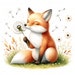 Fox Wish Clipart Dandelion Themed 10 High Quality Designs Wall Art ...
