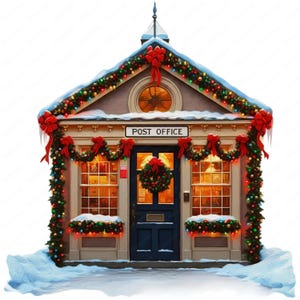 Christmas Post Office Clipart Bundle: Festive Winter Art (digital ...
