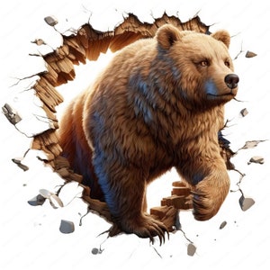 Bear Clipart | Realistic 3D Bear Clipart Bundle | 10 High-quality ...
