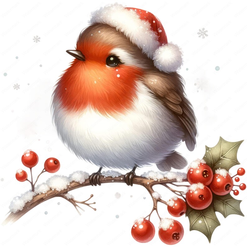 Christmas Robin Clipart Bundle: Holiday Designs (digital Download) - Etsy