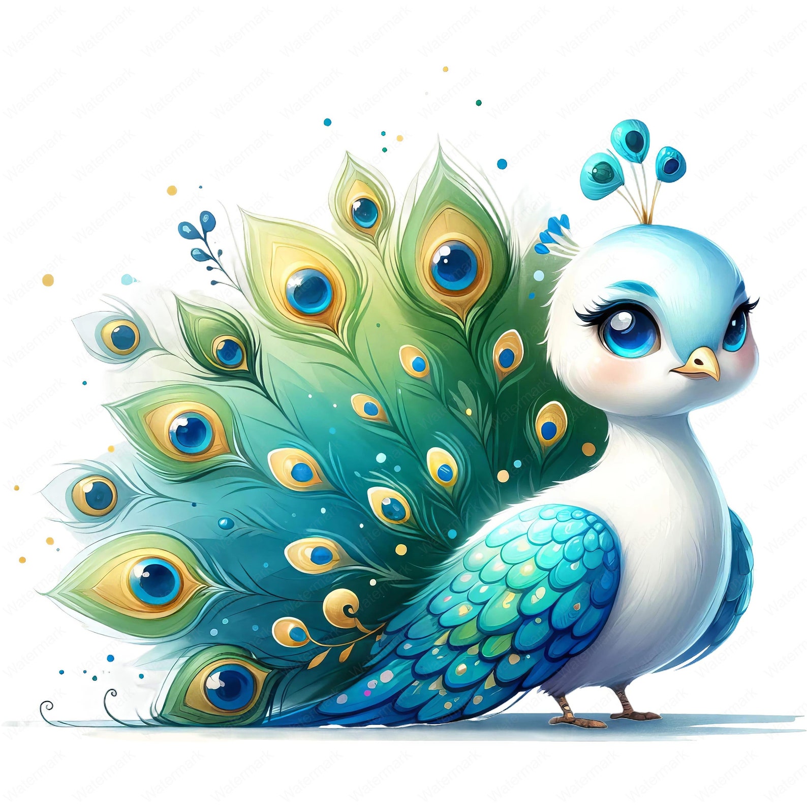 Cute Peacock Clipart Adorable Peacock Clipart Bundle 10 High-quality ...
