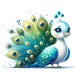 Clipart paon mignon | Adorable lot de cliparts paon | 10 modèles de ...
