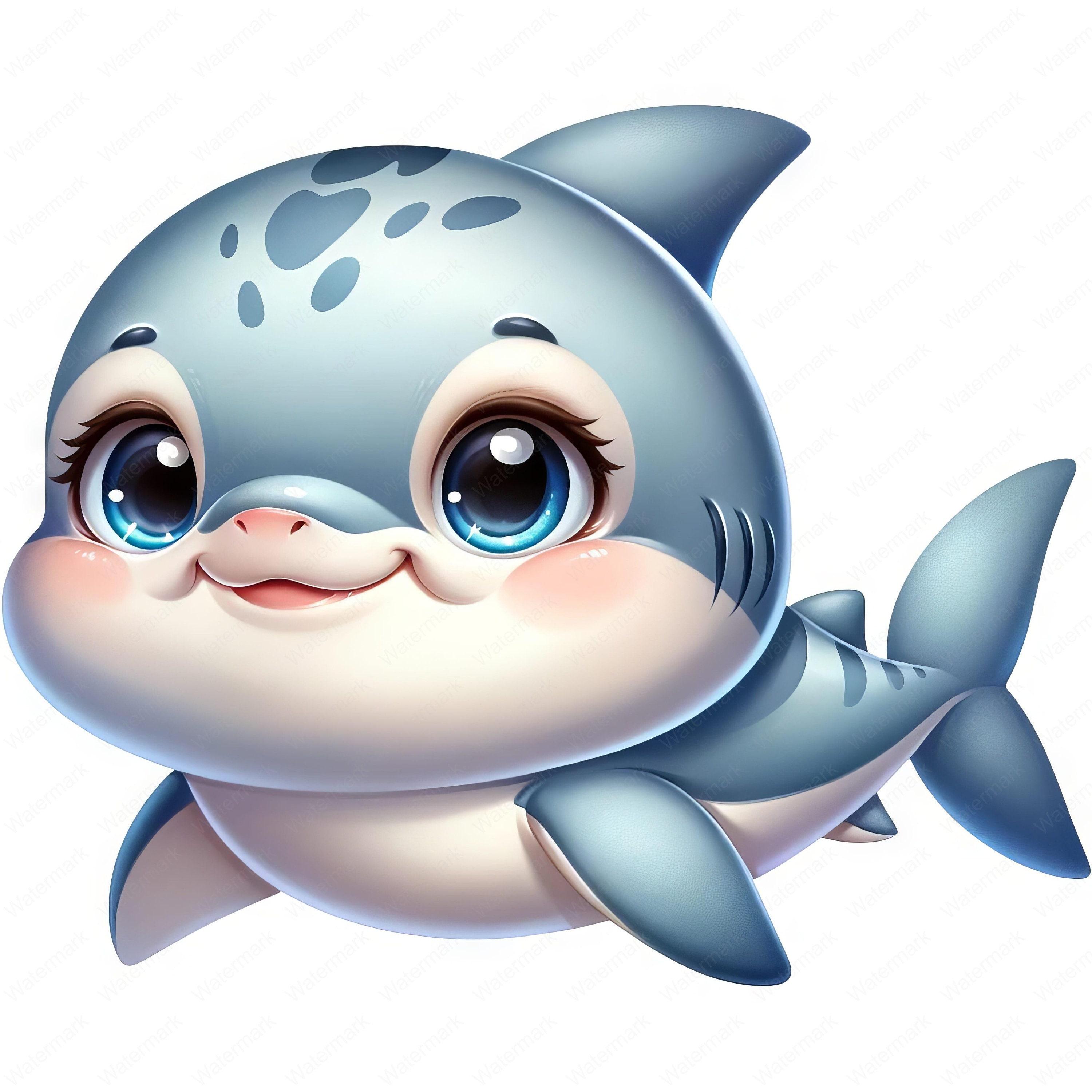 Babyhaai Clipart Baby Haai Cartoon Design 1217215 Vectorkunst Bij