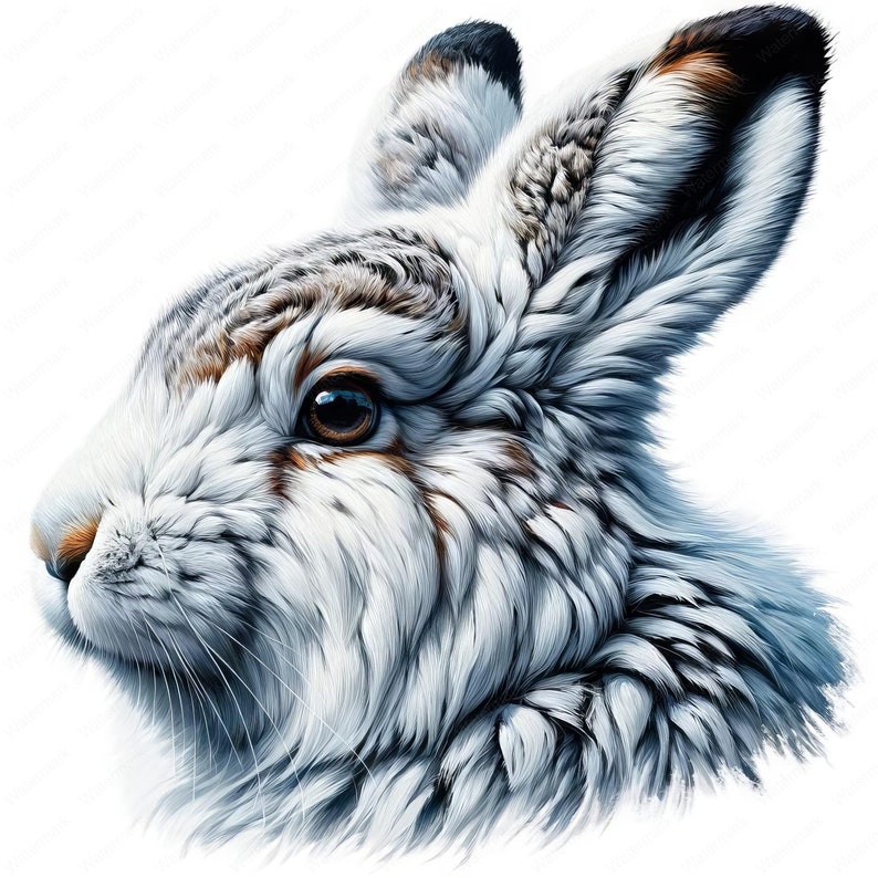 Arctic Hare Clipart Bundle: Wildlife Art Printables (commercial Use ...