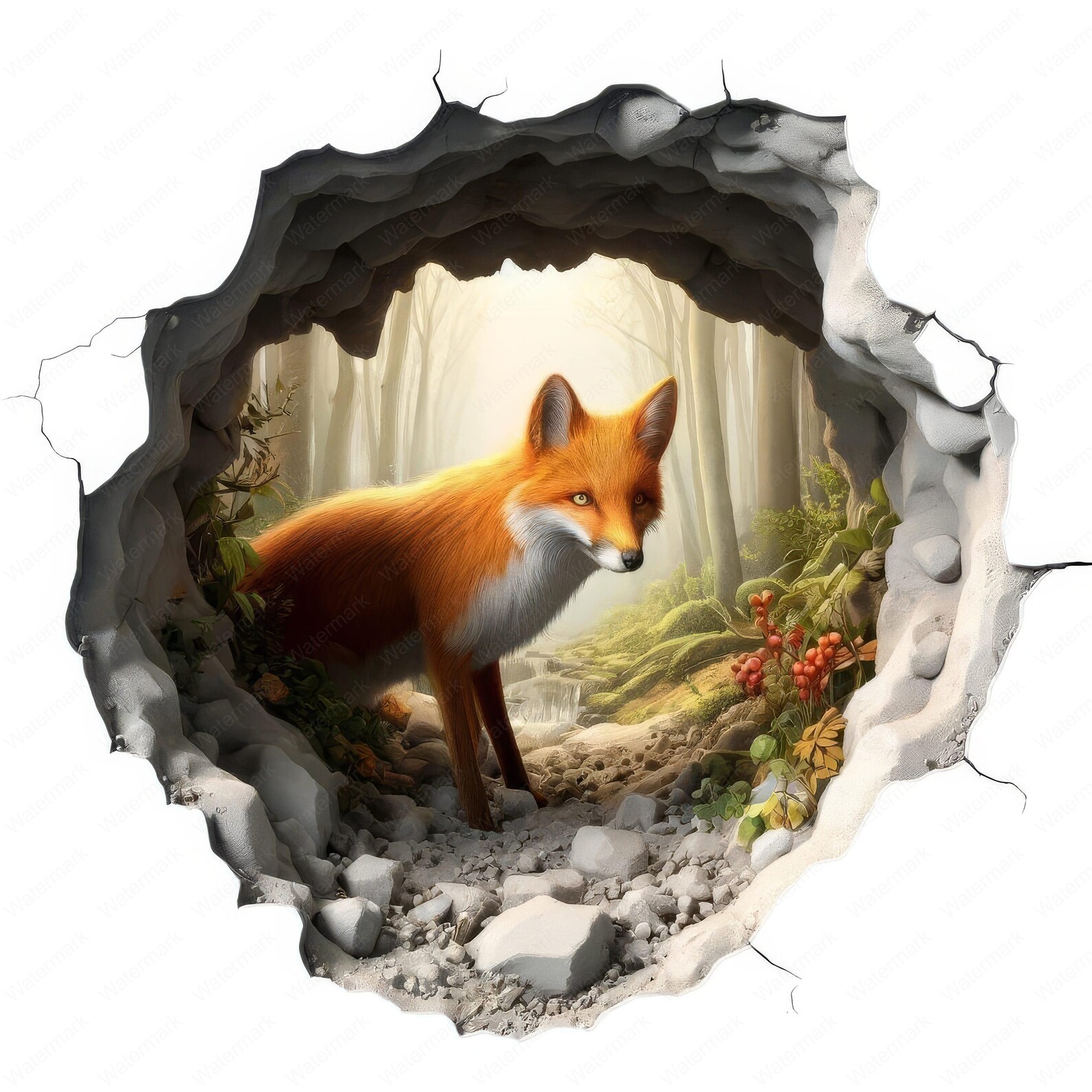 Fox Clipart Realistic 3D Fox Clipart Bundle 10 High-quality Designs ...