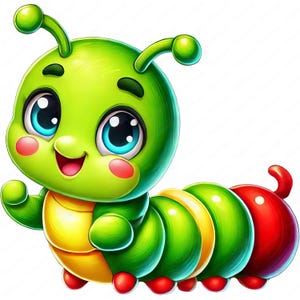 Caterpillar Clipart | Adorable Caterpillar Clipart Bundle | 10 High ...